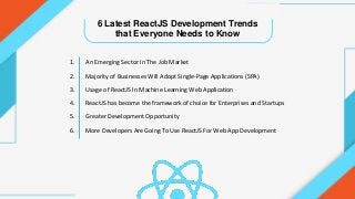 Top 6 ReactJS Development Trends For 2022 & Why ReactJS is Popular Among Developers? | PPT