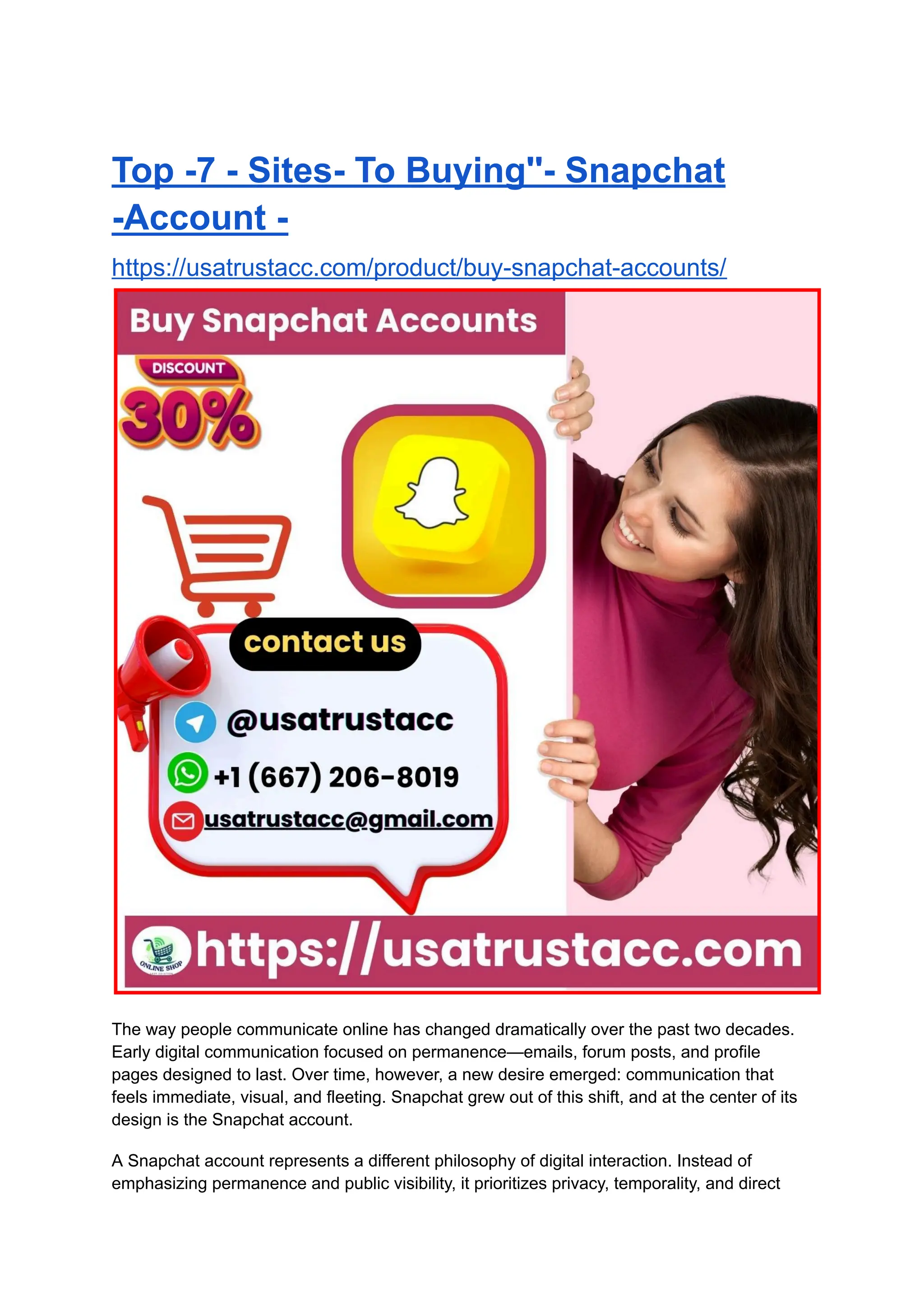 Top -7 - Sites- To Buying''- Snapchat -Account - .pdf