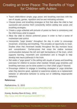 Benefits of Yoga for Children with Special Needs | PDF