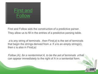 Top down and botttom up Parsing | PPTX