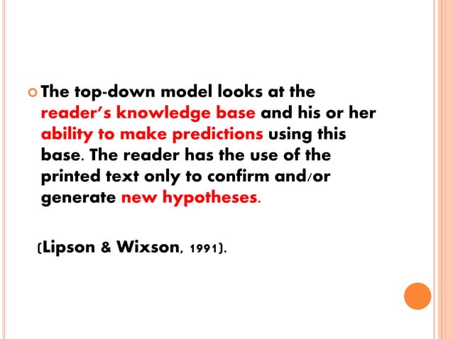 Top down process | PPTX | Education