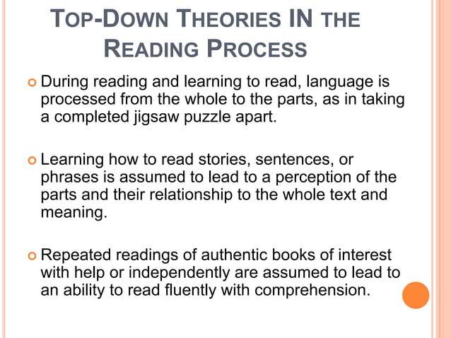 Top down process | PPTX | Education