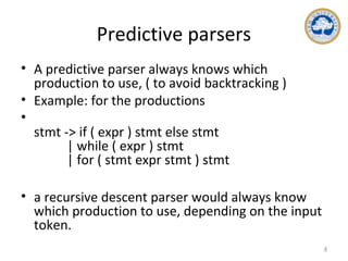 Top down parsing | PPT