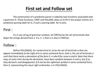 Top down parsing(sid) (1) | PPT