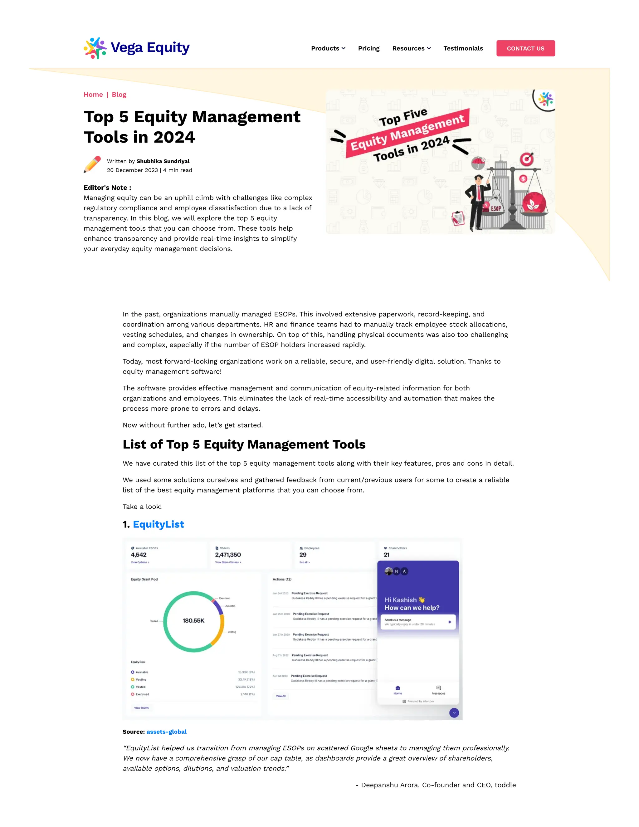 Streamline Equity Management Software - Vega Equity | PDF