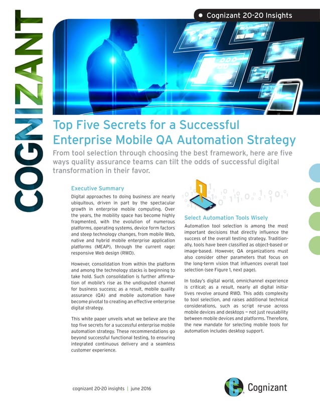 Top Five Secrets For A Successful Enterprise Mobile Qa Automation