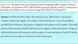 Important GST Questions and Answers by Tax Experts | PPT