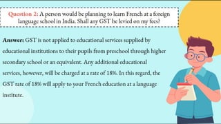 Important GST Questions and Answers by Tax Experts | PPT