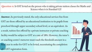 Important GST Questions and Answers by Tax Experts | PPT