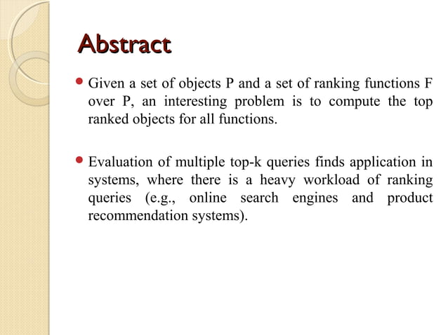 Efficient All Top-k Computation | PPT