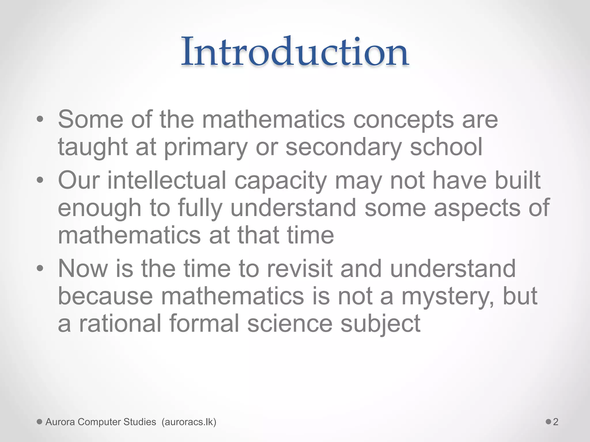 Top mathematics mysteries you must solve yourself now | PPTX