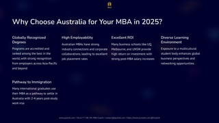 Top MBA Programs in Australia 2025: Universities, Admissions, Fees ...