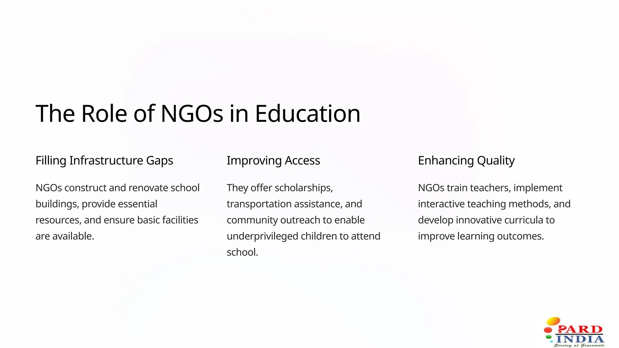 pard-India-Top-NGOs-in-India for education.pptx | Non-Profit ...