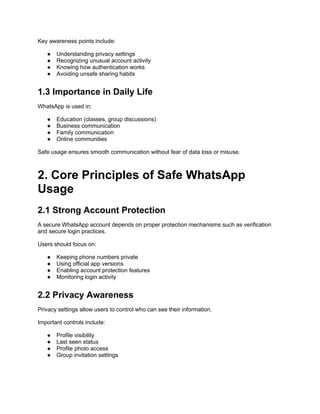 Comprehensive Guide to WhatsApp Security and Privacy in 2026 | DOCX