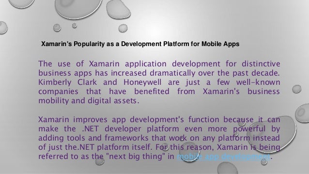 Top Reasons to Choose Xamarin for Mobile App Development in 2022 | PPT