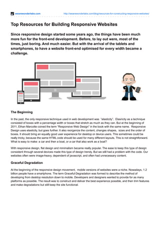 Top Resources to Create Responsive Web Design | PDF
