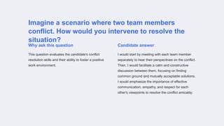 Top Situational Interview Questions For HR Position | PPT