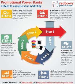 Top Tips Infographic on Promotional Power Banks | PDF