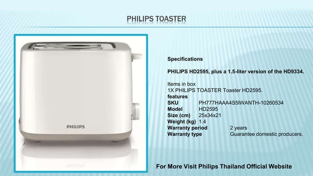 Top Toasters In Thailand | PPT