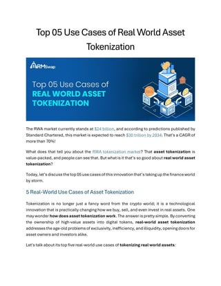 Top 05 Use Cases of Real World Asset Tokenization.pdf