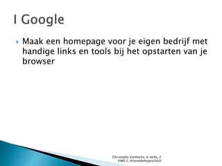 Top 10 webtools voor ondernemers | PPT