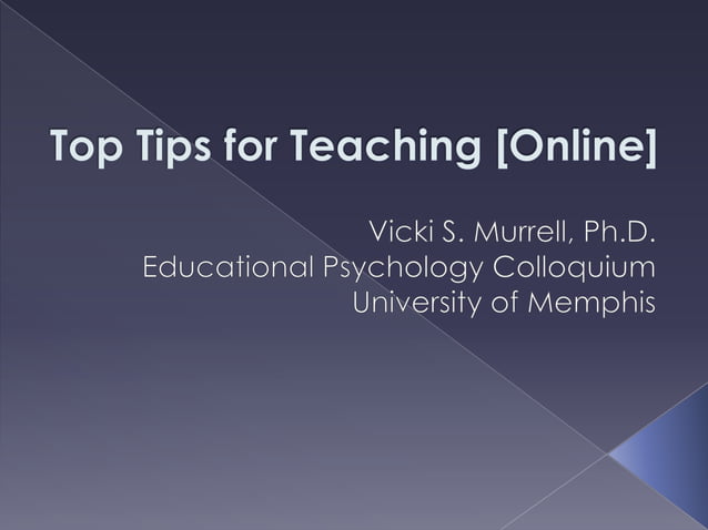 Top Tips for Teaching [Online] | PPT