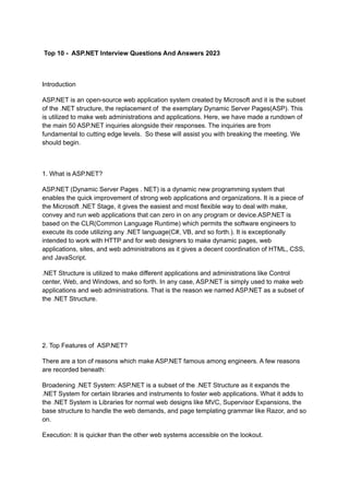 Top 10 - ASP.NET Interview Questions And Answers 2023.pdf