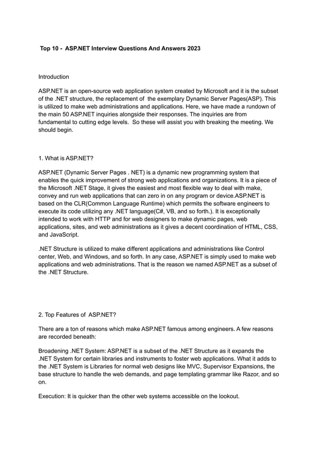 Top 10 - ASP.NET Interview Questions And Answers 2023.pdf