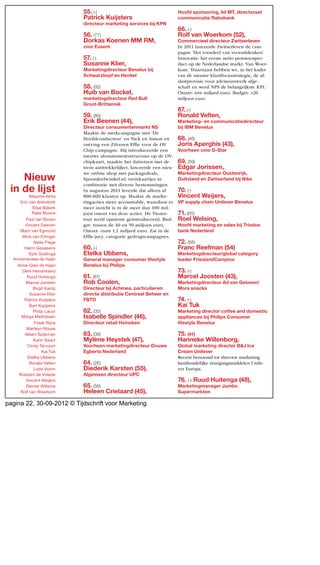 Top100 van 2012 beste marketeers | PDF