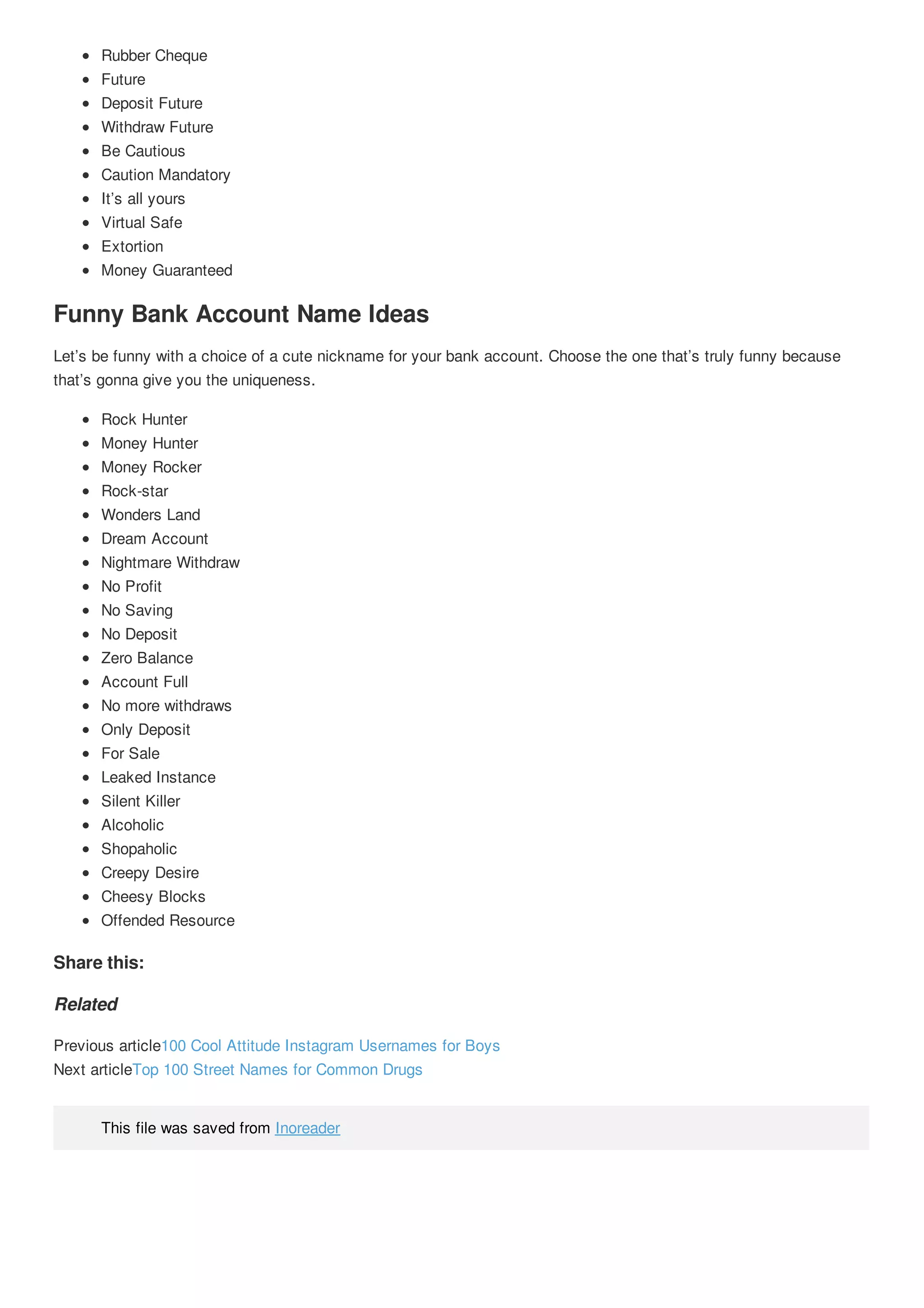 Top 100 cute bank account nicknames ideas cute nicknames | PDF