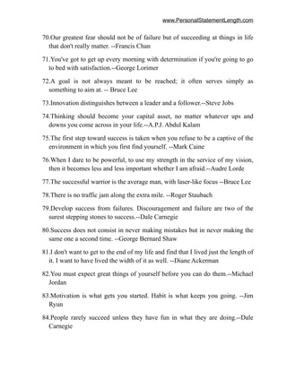 100 Best Quotes for Personal Statement | PDF
