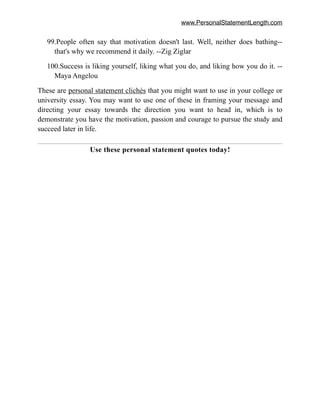 English Literature Quotes Personal Statement