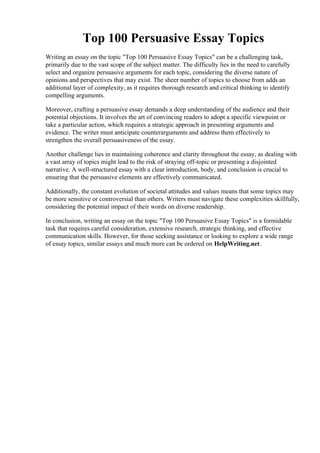 Top 100 Persuasive Essay Topics.pdf