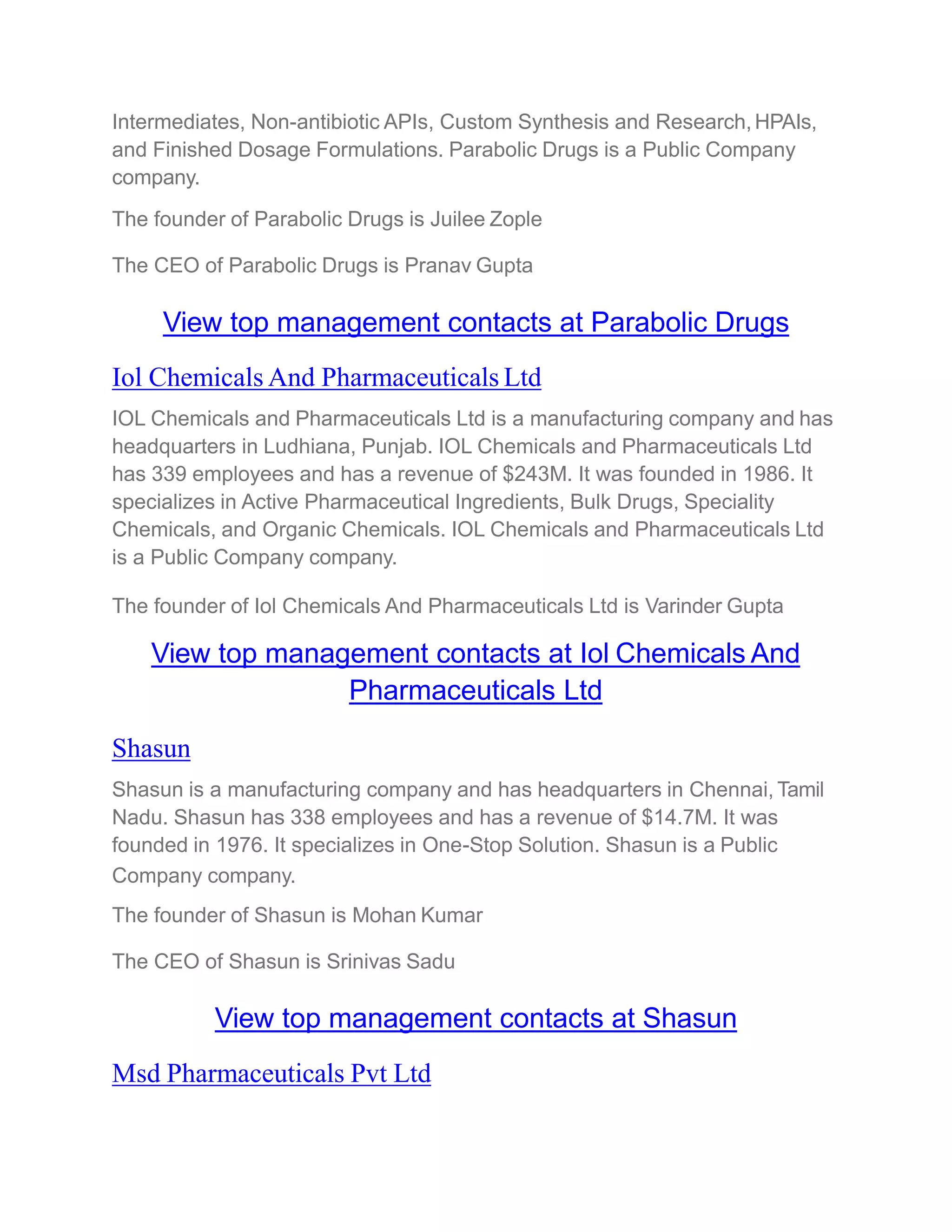 Top 100 pharma companies in india converted | PPTX