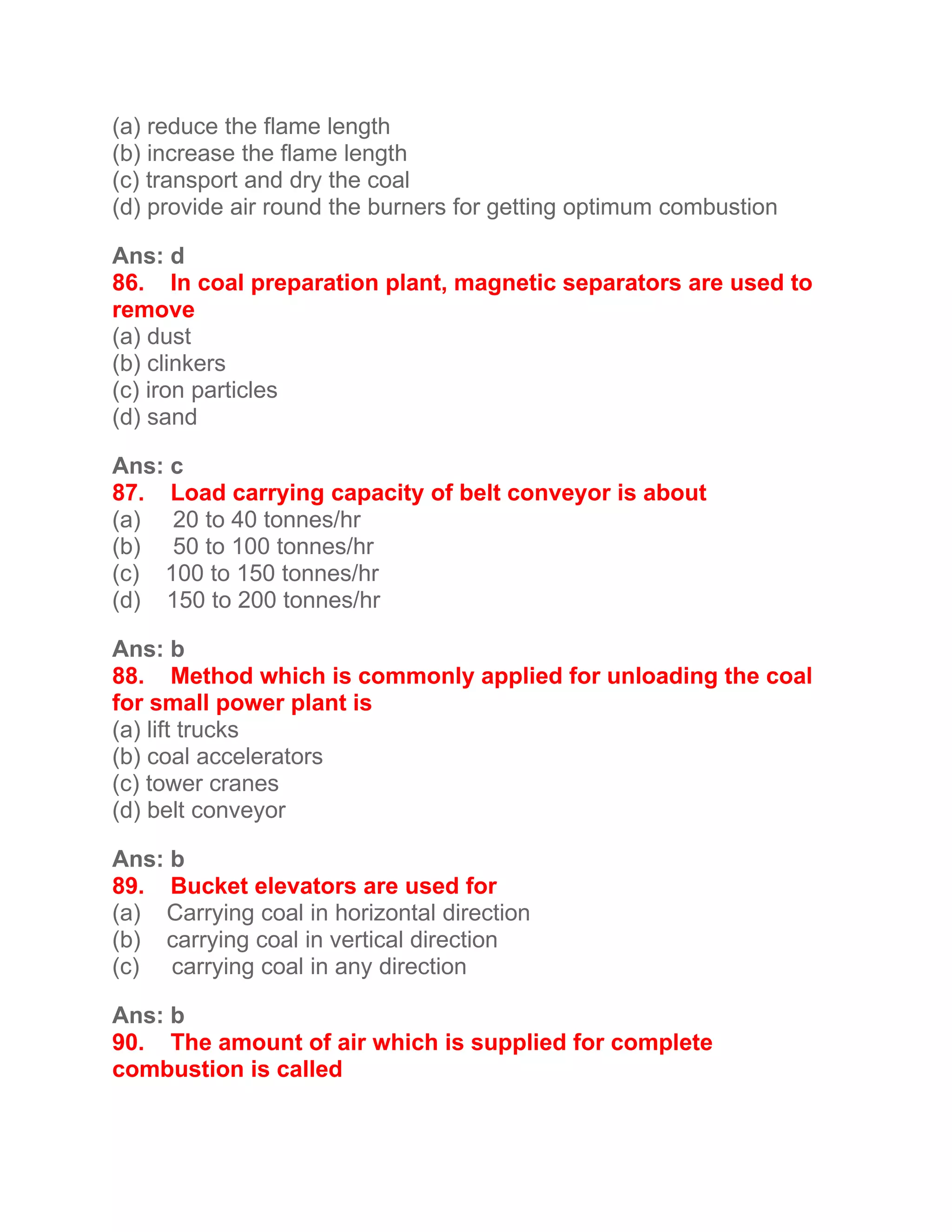 Top 100 power plant engineering objective questions & answers | PDF