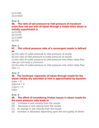 Top 100 power plant engineering objective questions & answers | PDF