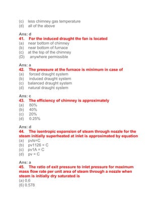 Top 100 power plant engineering objective questions & answers | PDF