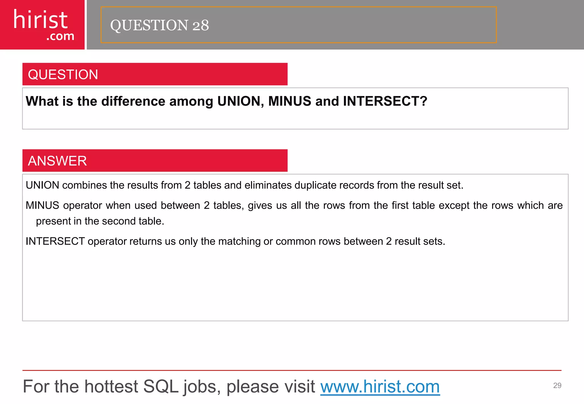 Top 100 SQL Interview Questions and Answers | PDF Top 100 SQL Interview Questions and Answers | PDF