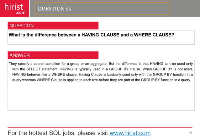 Top 100 SQL Interview Questions and Answers | PDF