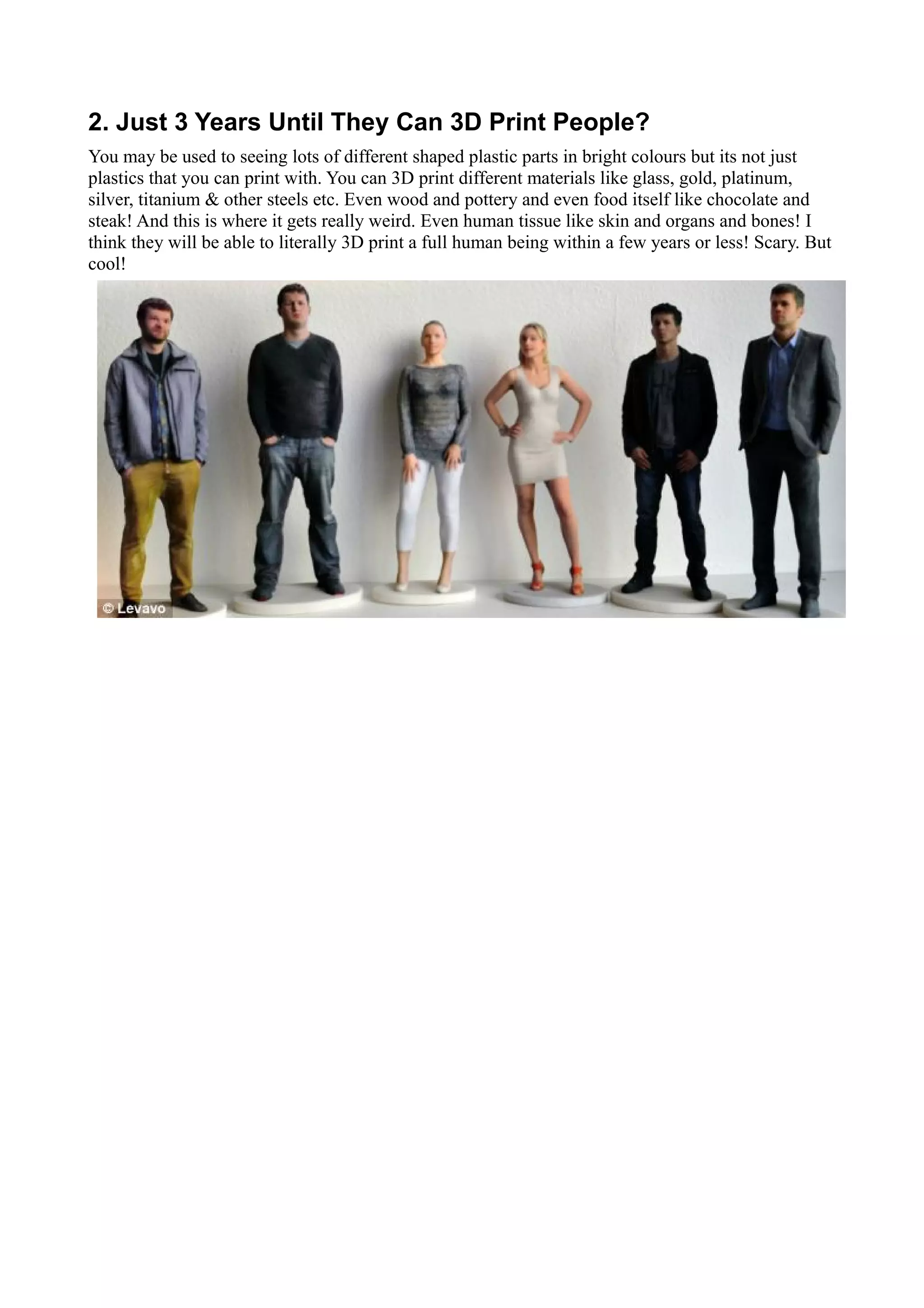 Top 10 3D Printer Facts and 3D Printed Things | PDF