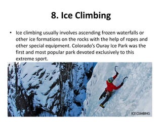 Top 10 adventure sports | PPTX