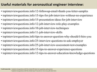 Top 10 aeronautical engineer interview questions and answers | PPTX