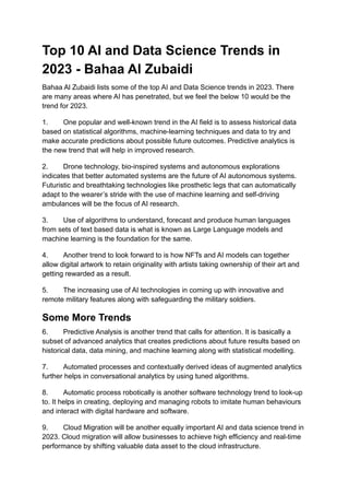 Top 10 AI and Data Science Trends in 2023 - Bahaa Al Zubaidi .pdf