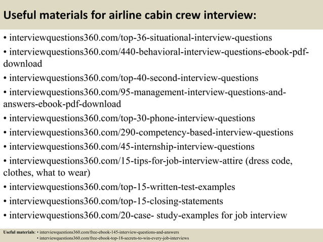 Top 10 airline cabin crew interview questions and answers | PPT