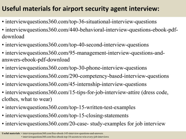 Top 10 airport security agent interview questions and answers | PPTX