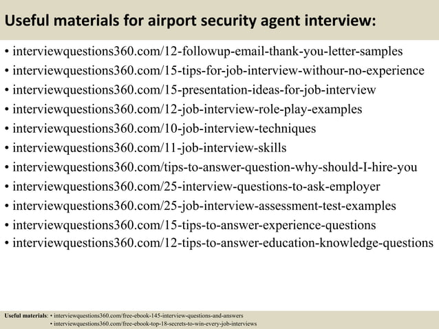 Top 10 airport security agent interview questions and answers | PPTX