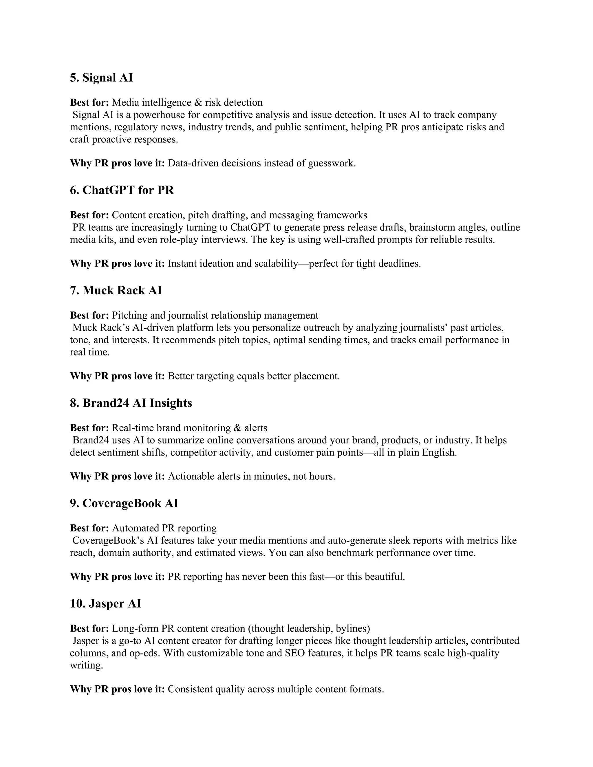 Top 10 AI Tools Revolutionizing Digital PR in 2025 | DOCX