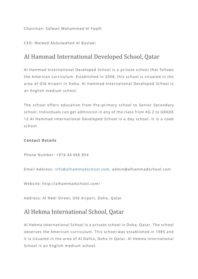 Top 10 American Schools In Doha top-10-american-schools-in-doha