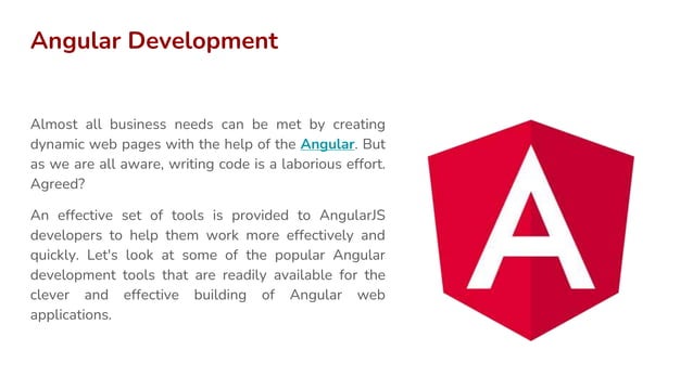 Top 10 Angular Development Tools For Developers | PPT
