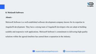 Top 10 AngularJS Development Companies in India for 2023 | PPT